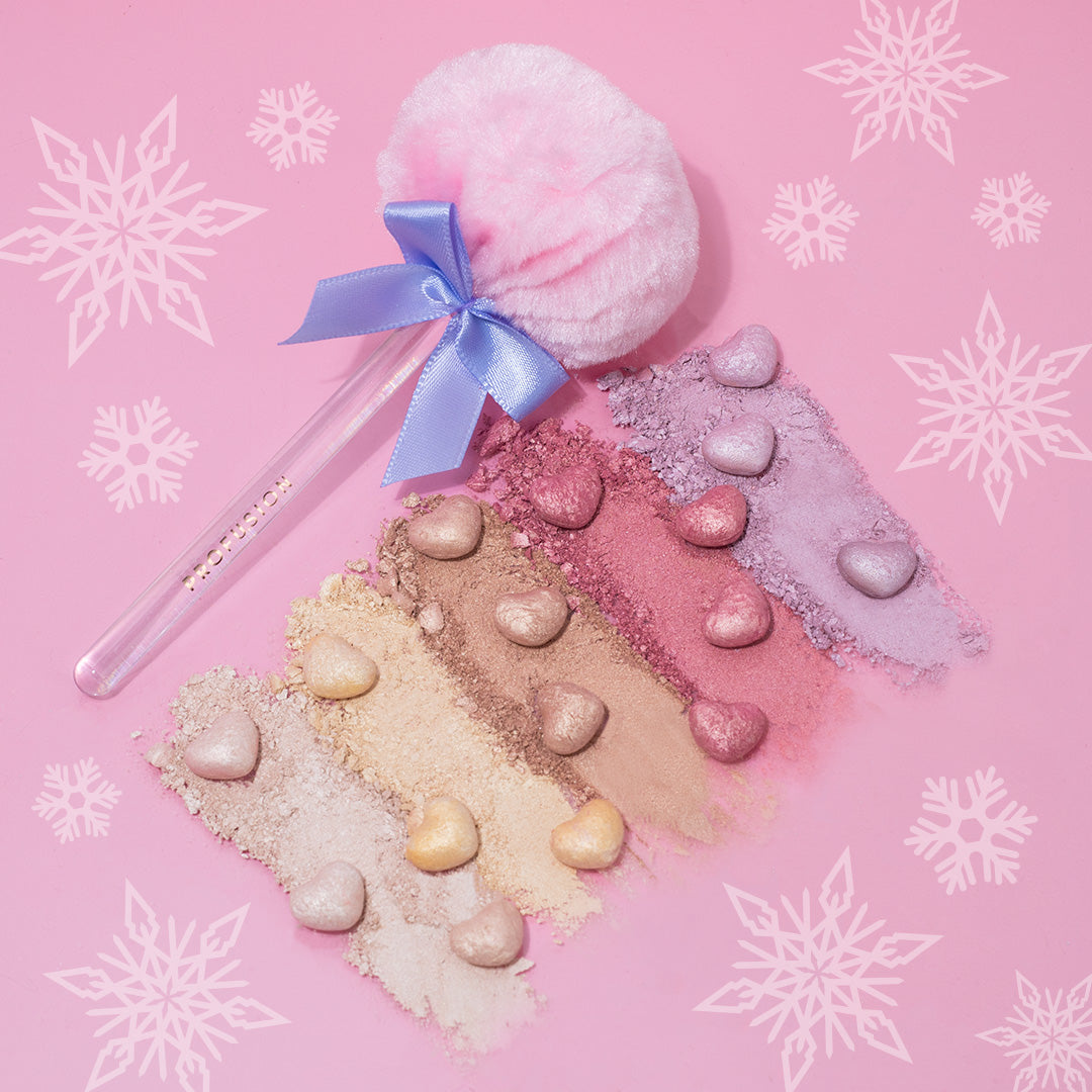 Twinkling Lights Powder Puff Set | Frosted Snow Sparkle