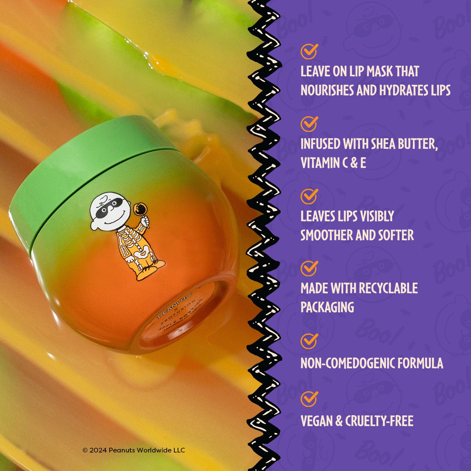 Peanuts Halloween | Apple Bobbing Overnight Lip Mask - Profusion Cosmetics