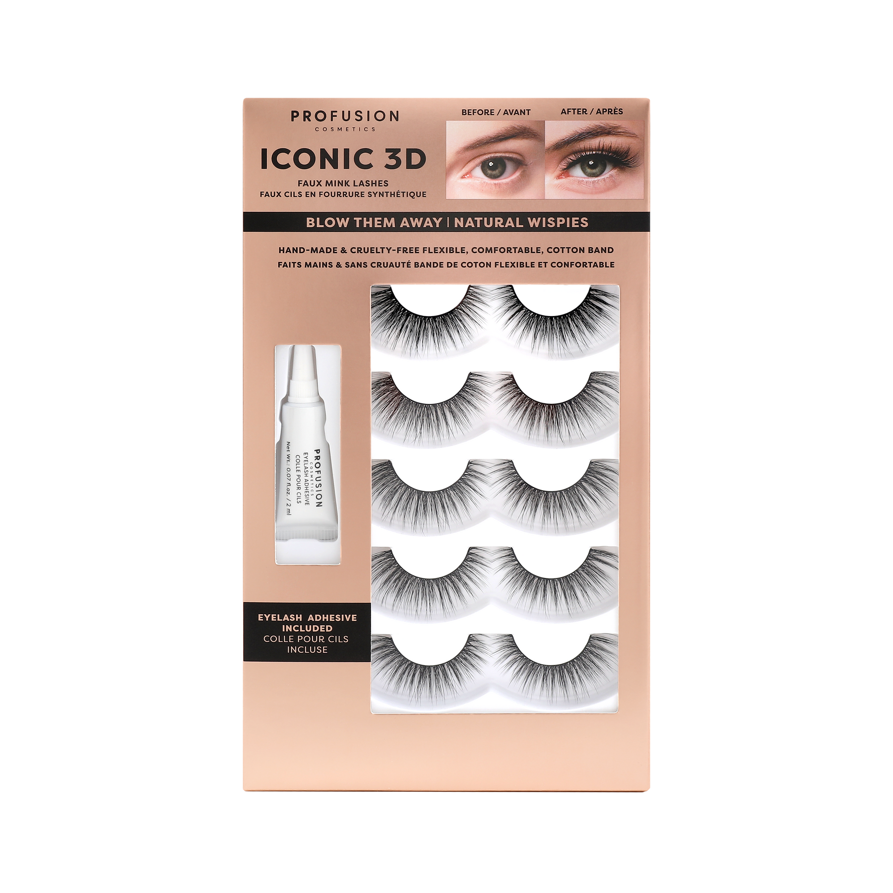 Profusion Iconic 3D Faux Mink Lashes 6pc Set - Profusion Cosmetics